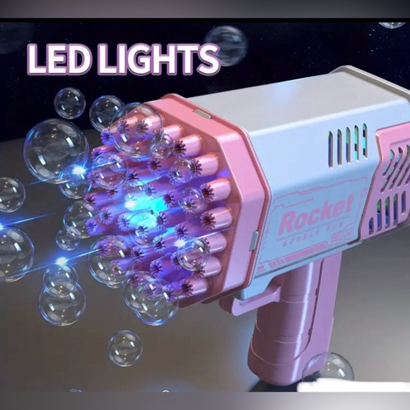 Rocket | Other | Hpnew Rocket Bubble Gun W Led Lights And Extra Bubbles ...
